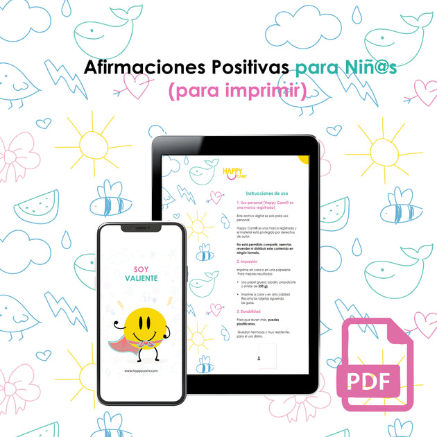 Afirmaciones positivas para niños en español – Happy Cami